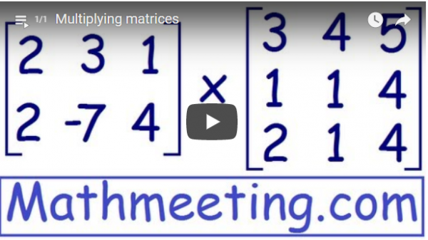 Elementary Math – Matrix Multiplication – Video – Tuition with Jason ...