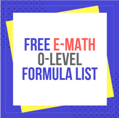 notice – formula -emath – o level – Tuition with Jason – Math Specialist