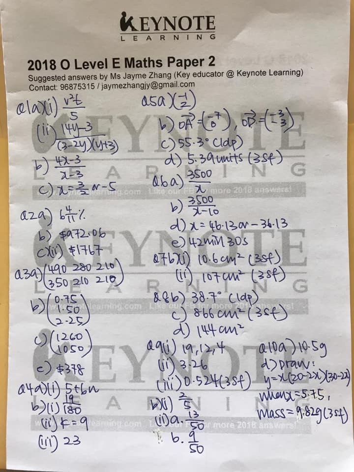 gce o level math paper 2 – 2018 exam answers – Tuition with Jason ... gce o level math paper 2 – 2018 exam answers – Tuition with Jason ...
