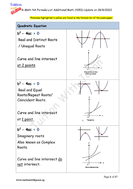 amath na formula first page – Tuition with Jason – Math Specialist