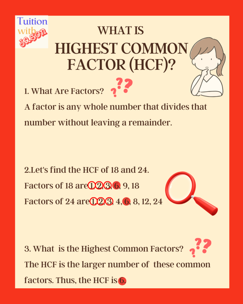 Math Sec 1 – Highest Common Factor (HCF) – Tuition with Jason – Math ...